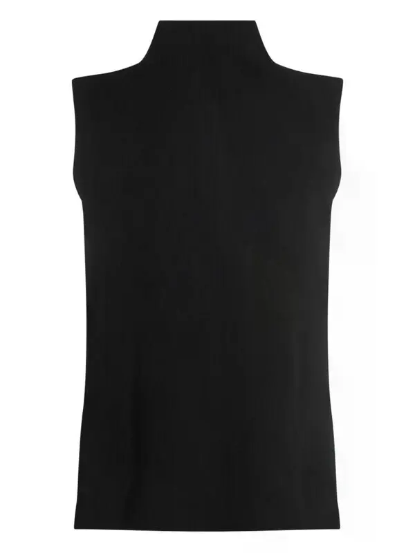 KUJTEN Ribbed High-neck Sleeveless Vest