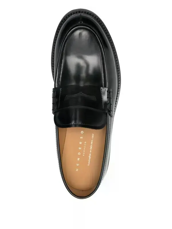 HENDERSON BARACCO Penny-strap Leather Loafers