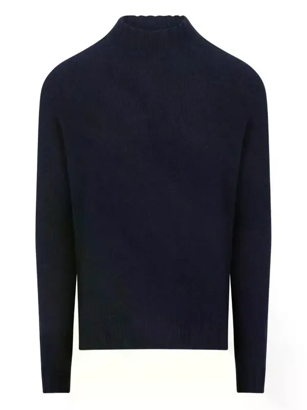 Tagliatore High-collar Ribbed Cashmere Turtleneck