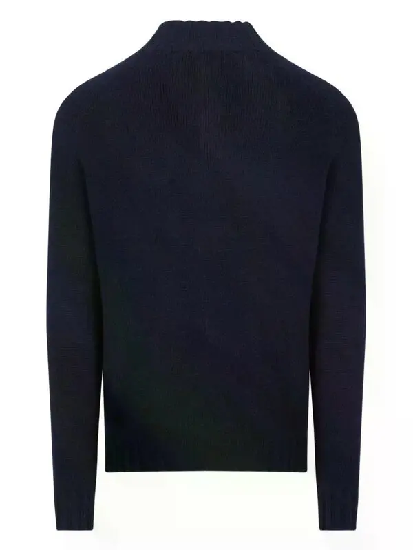 Tagliatore High-collar Ribbed Cashmere Turtleneck