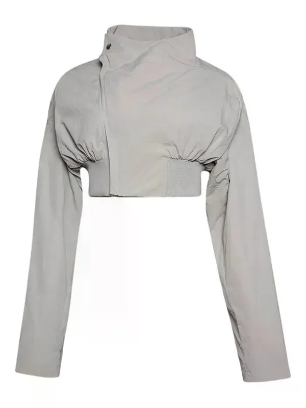 Rick Owens Cropped Zip-front Bomber Jacket - Grey