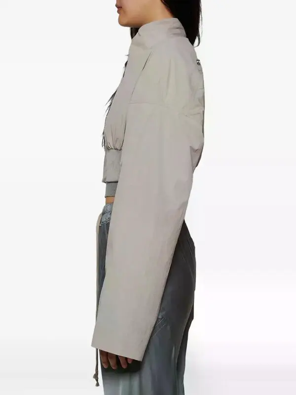 Rick Owens Cropped Zip-front Bomber Jacket - Grey