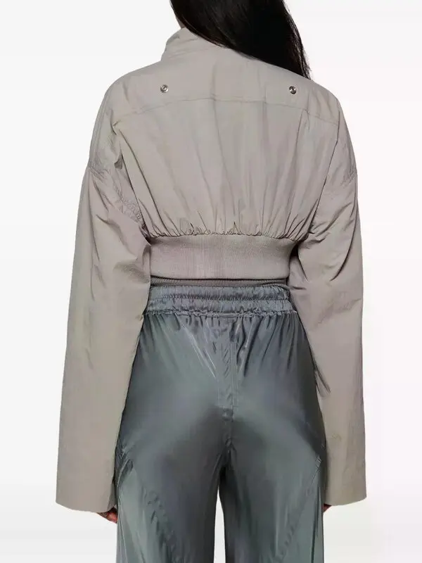 Rick Owens Cropped Zip-front Bomber Jacket - Grey