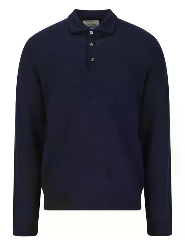 MAURO OTTAVIANI Button-placket Wool Polo Shirt