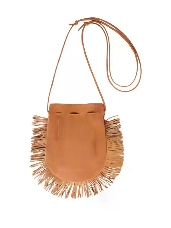 La DoubleJ Fringed-trim Sequin-embellished Shoulder Bag
