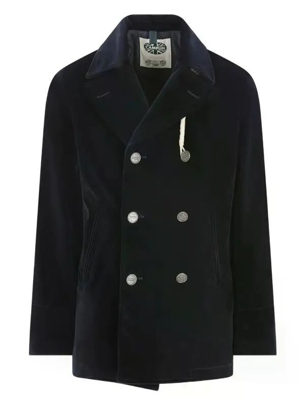 CAMPLIN Velvet Double-breasted Coat