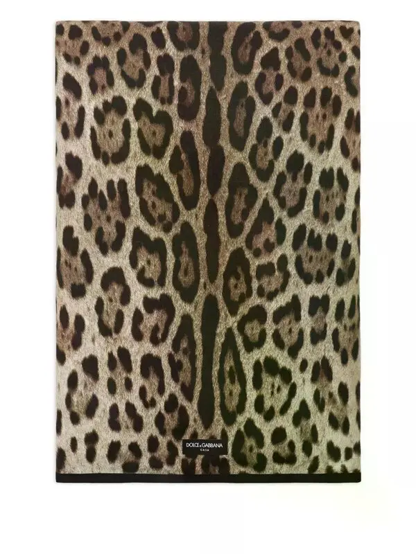 Dolce & Gabbana Leopardo-print Linen Tablecloth