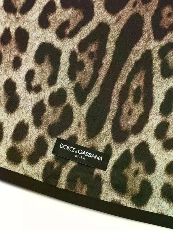 Dolce & Gabbana Leopardo-print Linen Tablecloth