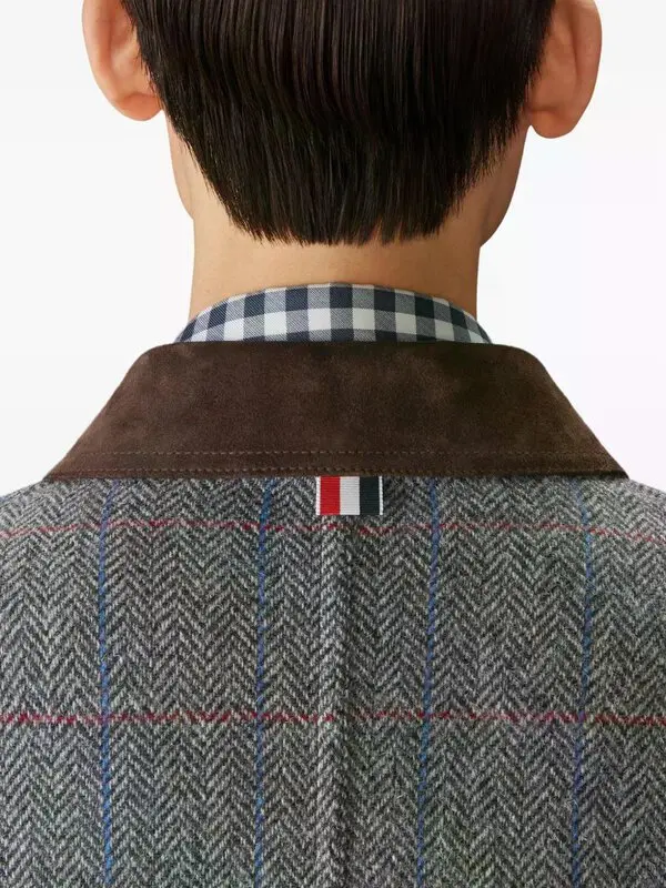 Thom Browne Herringbone Tweed Overshirt - Grey