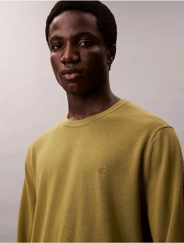 Calvin Klein Merino Wool Classic Sweater - Cedar