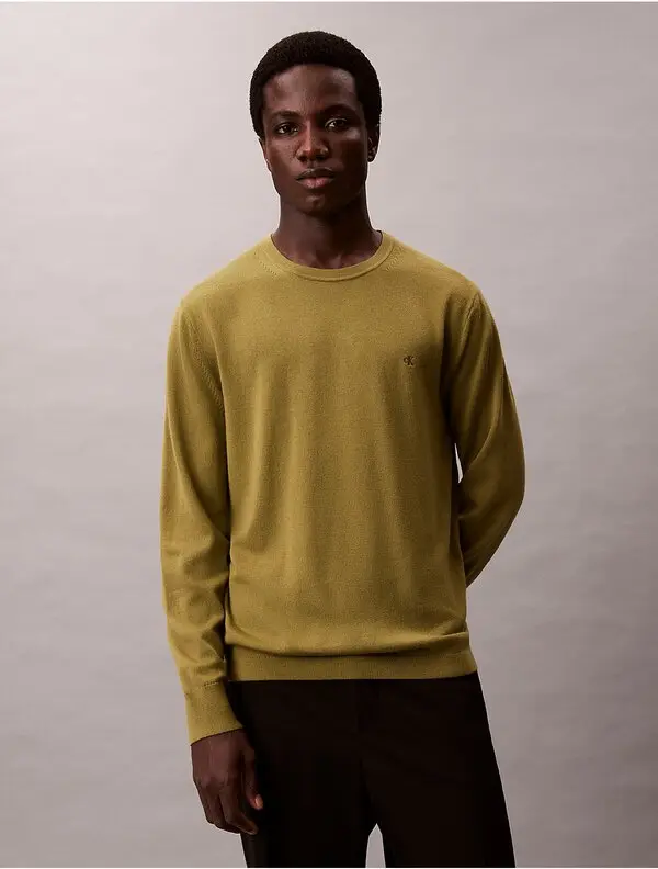 Calvin Klein Merino Wool Classic Sweater - Cedar