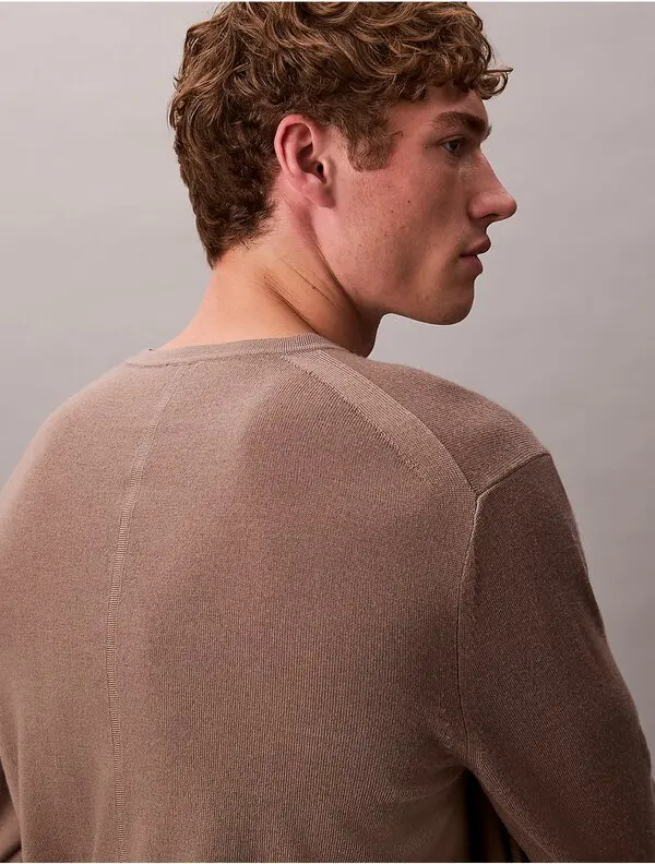 Calvin Klein Merino Wool Classic Sweater - Taupe Tone