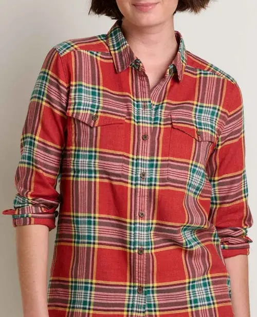 TOAD & CO Re-form Flannel Long Sleeve Shirt - Campfire Windowpane
