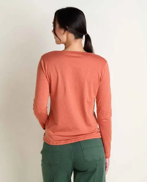 TOAD & CO Marley Long Sleeve V-neck Tee - Clay