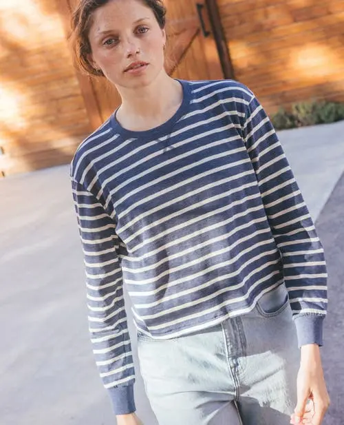 TOAD & CO Boundless Jersey Long Sleeve Tee - Canal Pattern