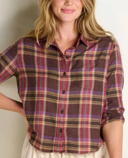 TOAD & CO Re-form Flannel Boxy Long Sleeve Shirt