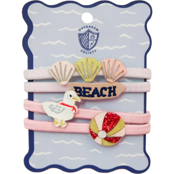 DAYDREAM SOCIETY Seaside Embellished Hair Tie Set - Assorted Pre-pack