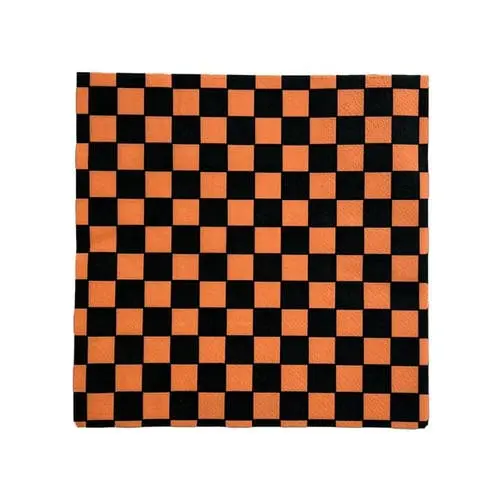 JOLLITY & CO Checkered Halloween Large Napkins - Assorted Pre-pack