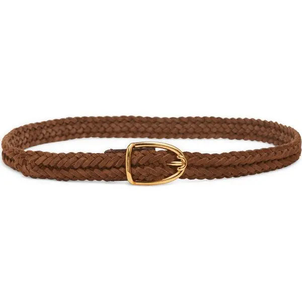 TOM FORD Angled Buckle Woven Belt - 1b033 Whisky