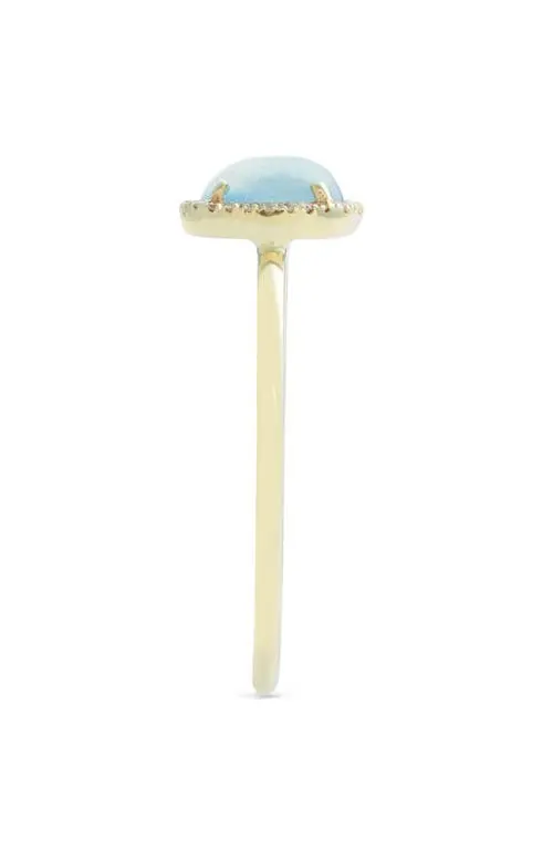Meira T Milky Amazonite And Diamond Ring