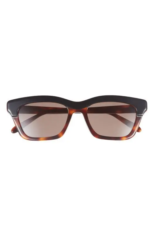 Loewe Slim 53mm Rectangular Sunglasses - Dark Havana /brown