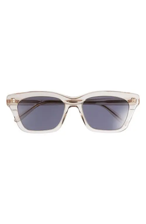 Loewe Slim 53mm Rectangular Sunglasses - Shiny Beige /blue