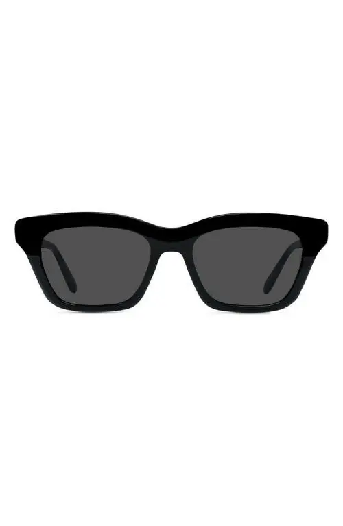 Loewe Slim 53mm Rectangular Sunglasses - Shiny Black/smoke