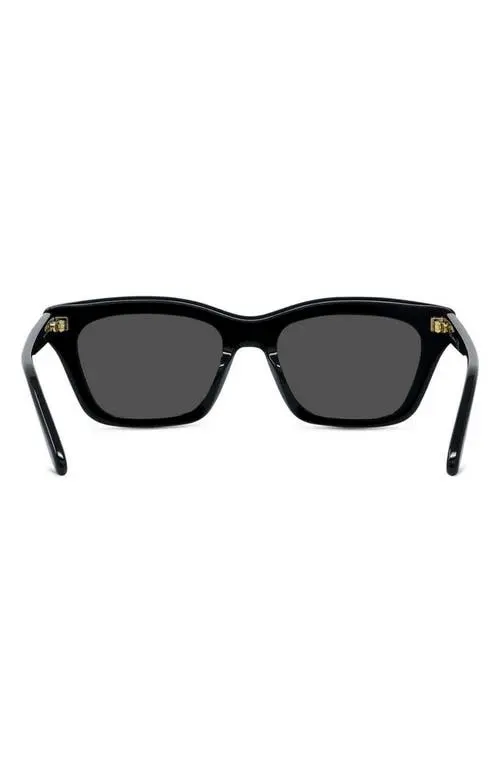 Loewe Slim 53mm Rectangular Sunglasses - Shiny Black/smoke
