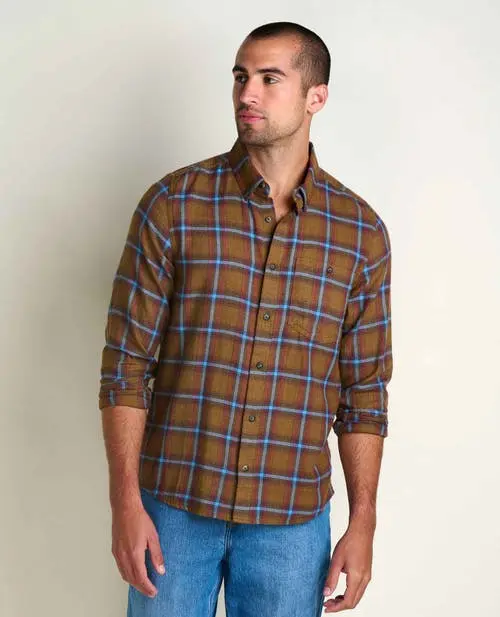 TOAD & CO Airsmyth Long Sleeve Shirt - Honey Brown Pattern