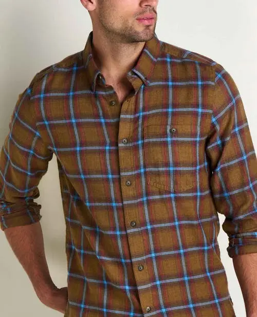 TOAD & CO Airsmyth Long Sleeve Shirt - Honey Brown Pattern