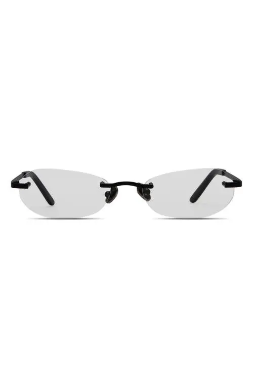 ELISA JOHNSON Toby 53mm Rimless Oval Sunglasses - Gloss Black
