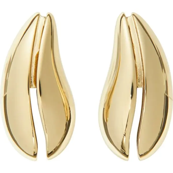 Tory Burch Small Pierced Earrings - Light Brass