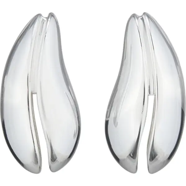 Tory Burch Small Pierced Earrings - Light Silver