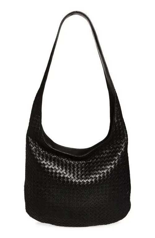 Bottega Veneta Intrecciato Leather Tote Bag - 8803 Black/silver