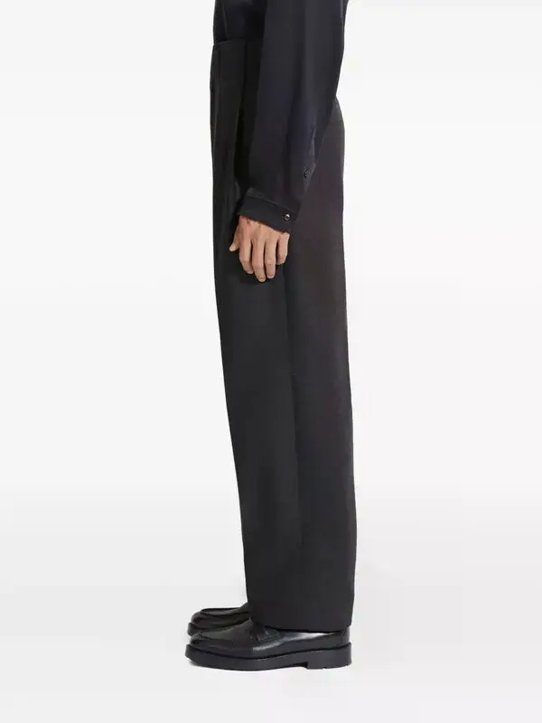 Zegna Pleated Wool Trousers - Brown