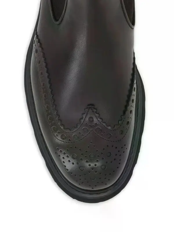DOUCAL'S Perforated Chelsea Boots - Brown