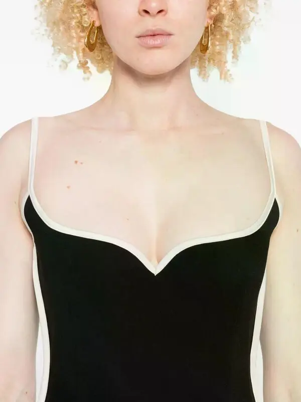 paris georgia black heart midi dress Paris Georgia - Heart Dress - Black With White