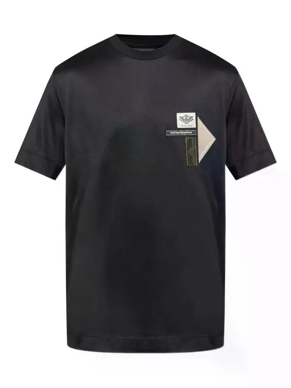 Emporio Armani Logo-patch T-shirt - Black