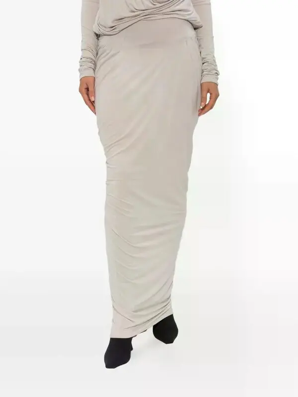 ENTIRE STUDIOS Draped Jersey Maxi Skirt - White