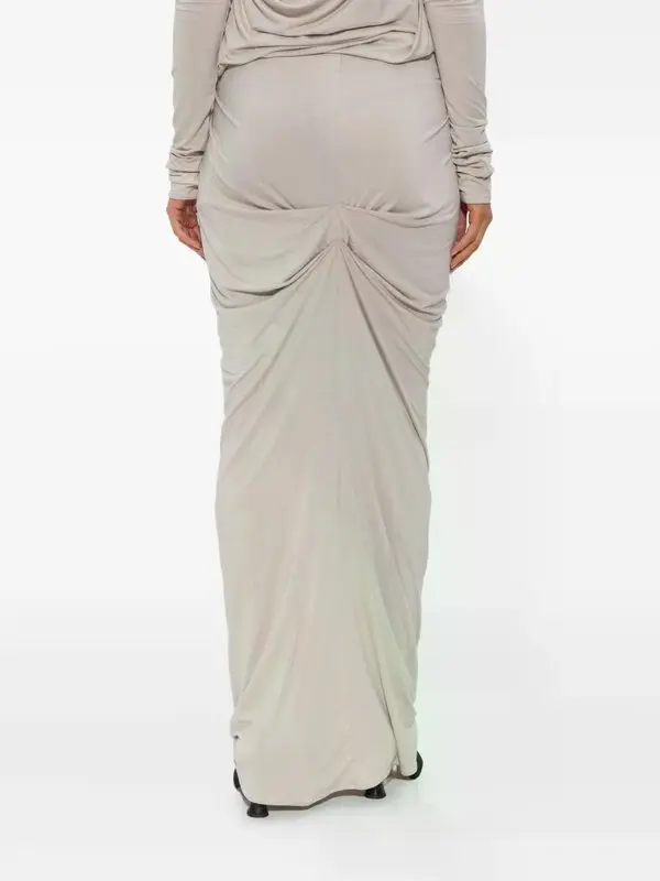 ENTIRE STUDIOS Draped Jersey Maxi Skirt - White