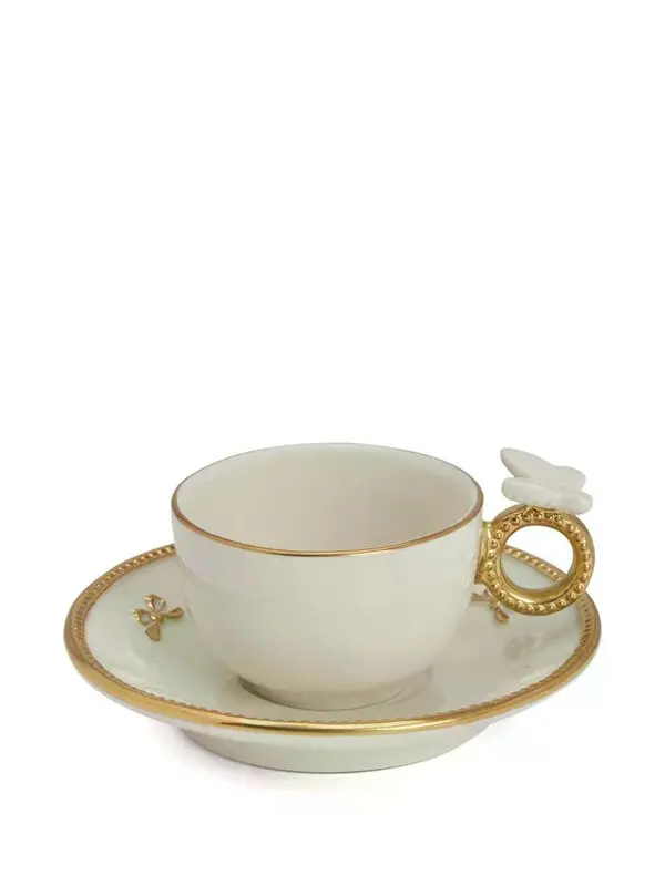 VILLARI Butterfly-embellishment Coffe Cup