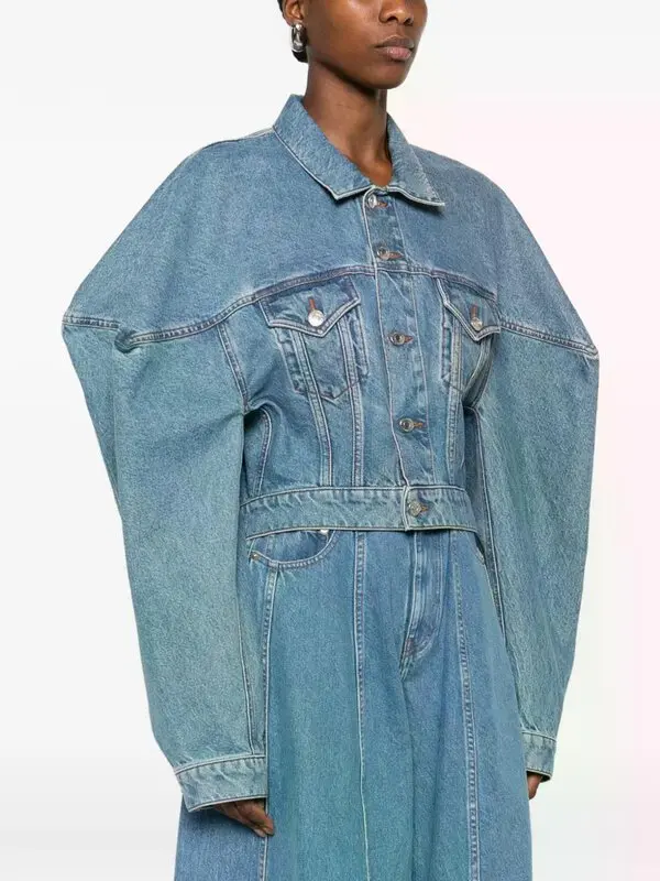 Viktor & Rolf Cropped Denim Jacket In Blue | Editorialist