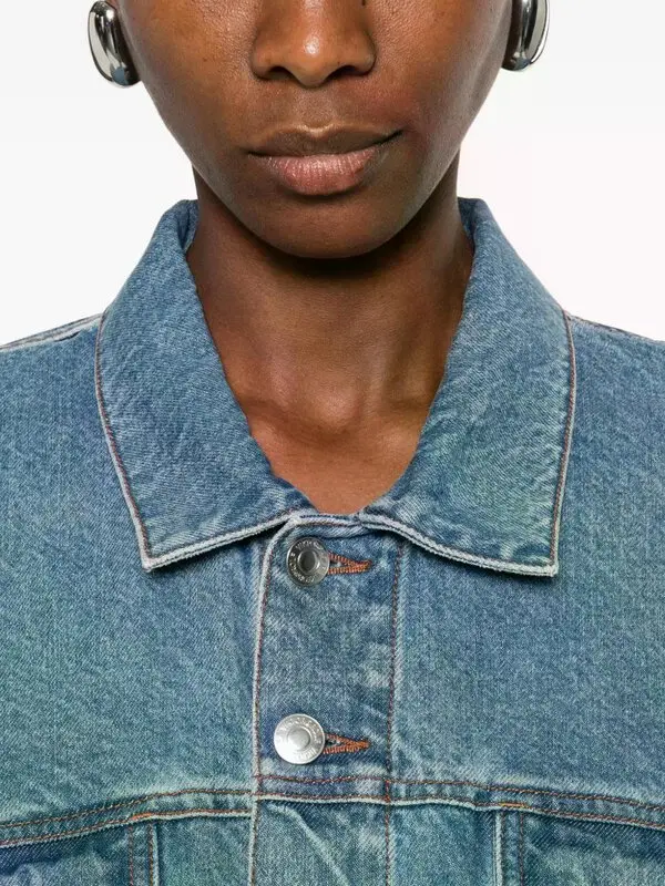 Viktor & Rolf Cropped Denim Jacket In Blue | Editorialist