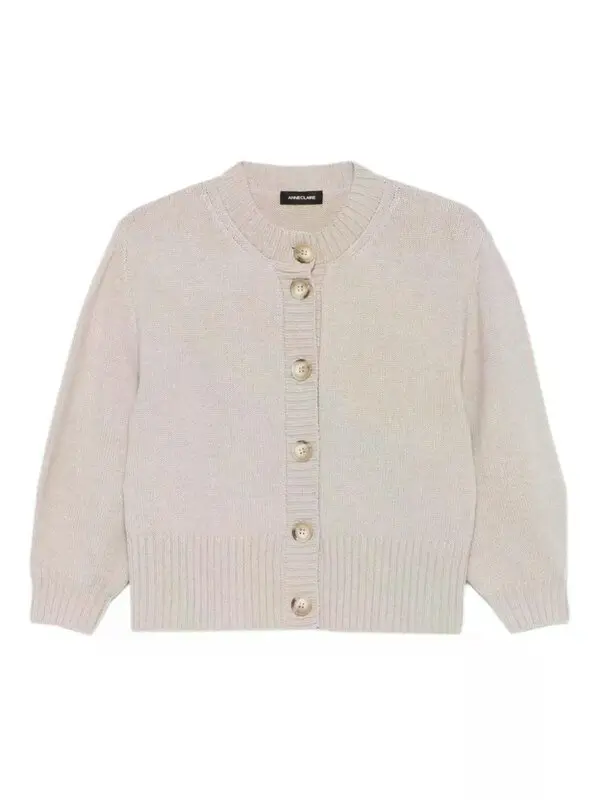 ANNE CLAIRE Crew-neck Cardigan