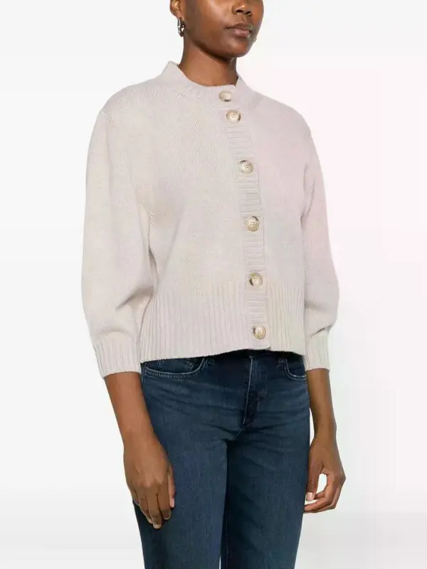 ANNE CLAIRE Crew-neck Cardigan
