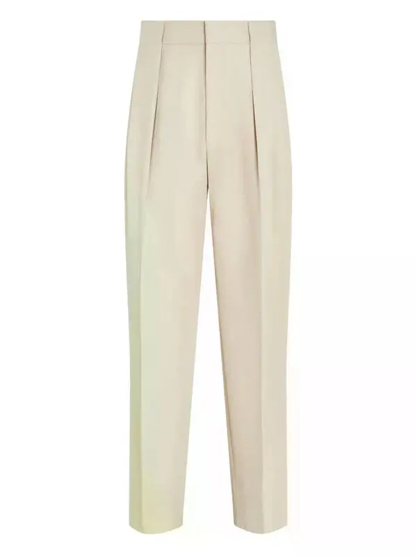 Zegna Pleated Wool Trousers