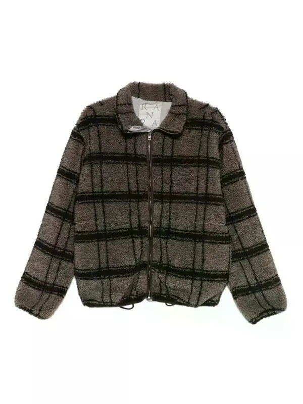 RANRA Checked Zip-up Jacket - Green