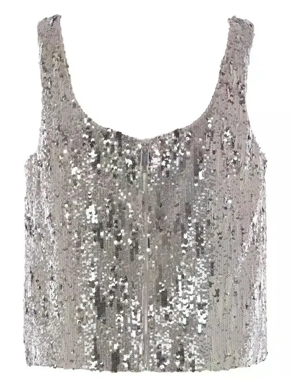 Elie Saab Sequin Embellished Sleeveless Top