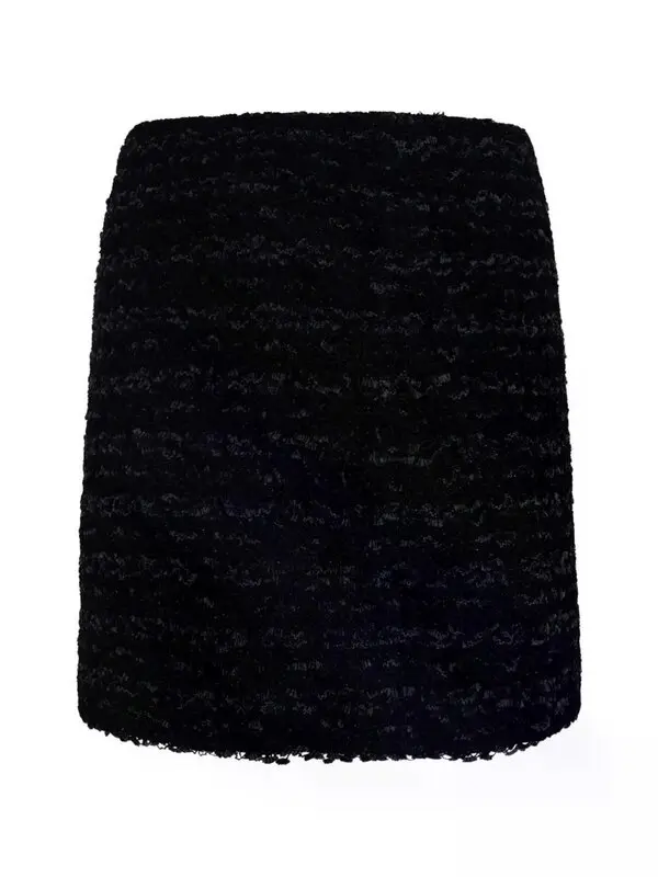 Balmain Tweed Mini Skirt - Black