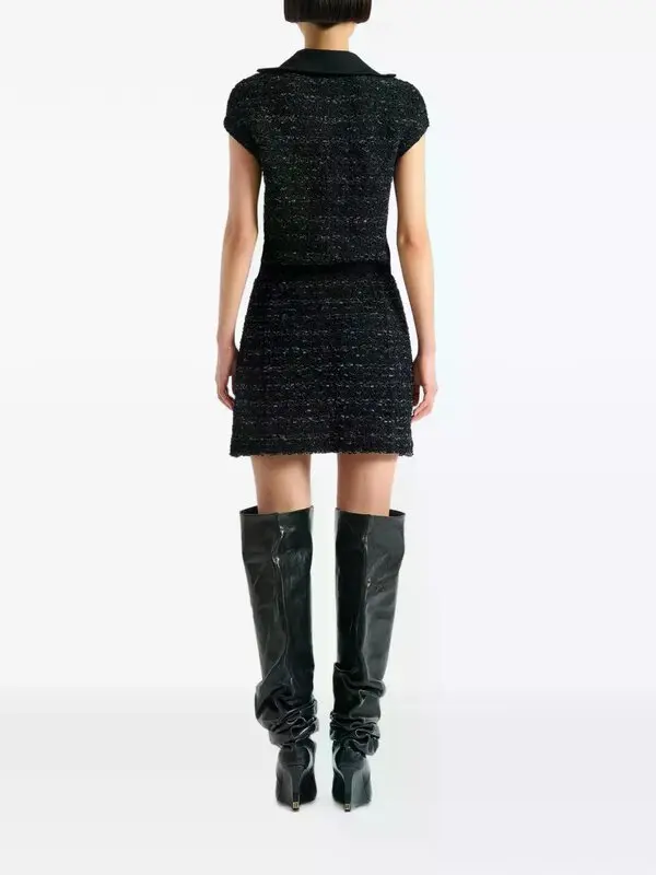 Balmain Tweed Mini Skirt - Black